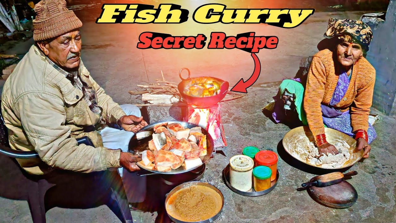 Dad cooked 2 kg of delicious fish in the wood stove 🔥 - YouTube