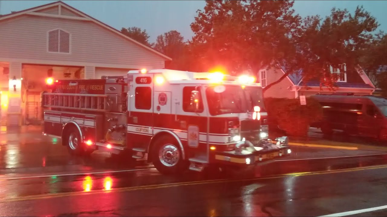 Fairfax County Fire Rescue Engine 416 and Ambulance 416 responding ...