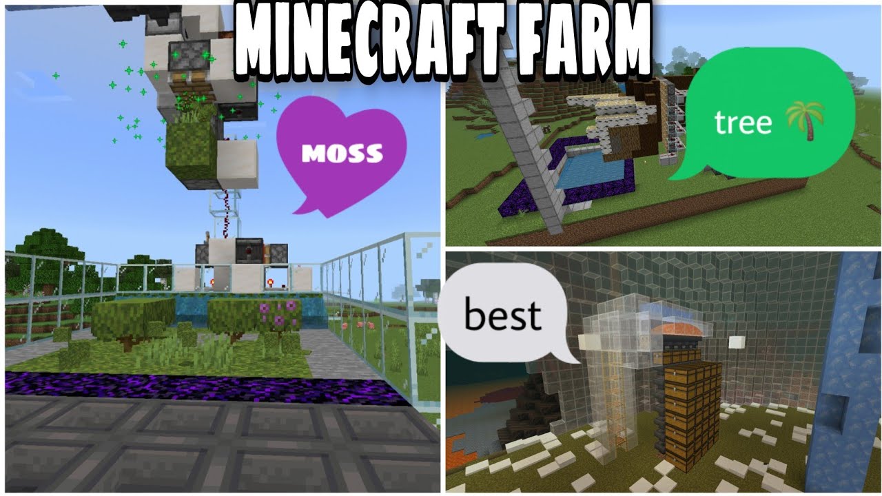 I make farms in Minecraft tree farm, moss farm.... - YouTube