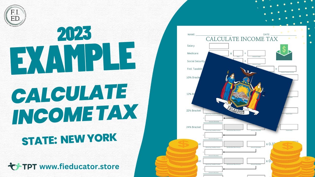 New York Income Tax 2023 Walk-Through Example for Teaching Taxes - YouTube