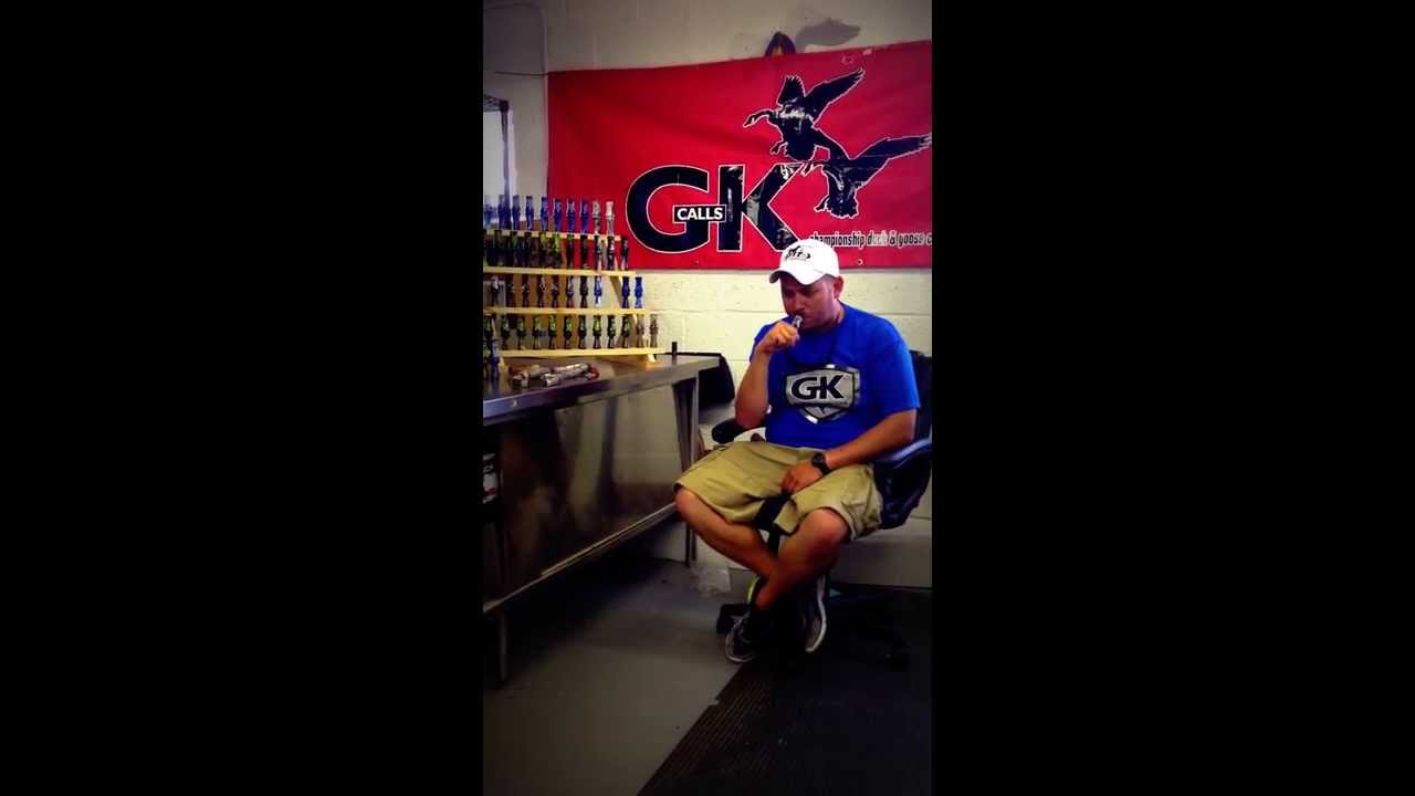 GK CALLS - Wade Walling demonstrating GK's Molded Call Girl Double Reed Duck Call - YouTube