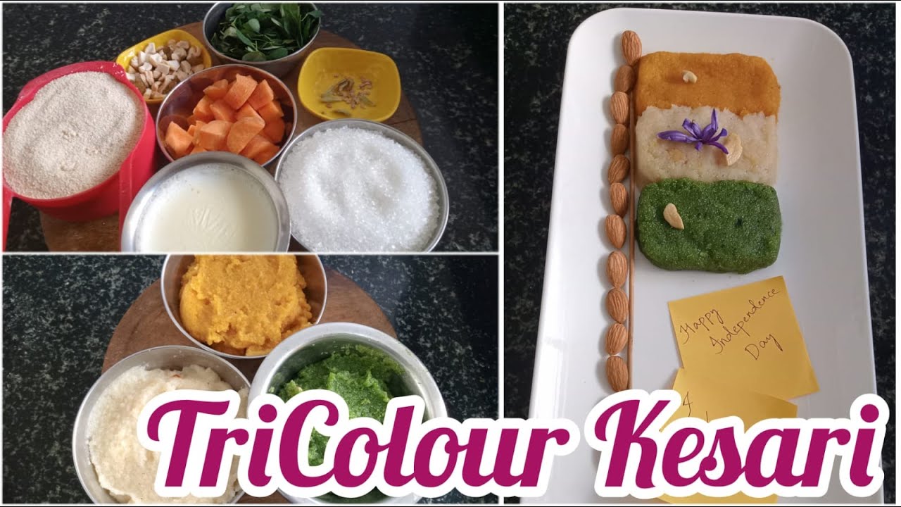 Tiranga Kesari !! Tricolour Kesari ! TriColour Kesari Recipe in Tamil ...