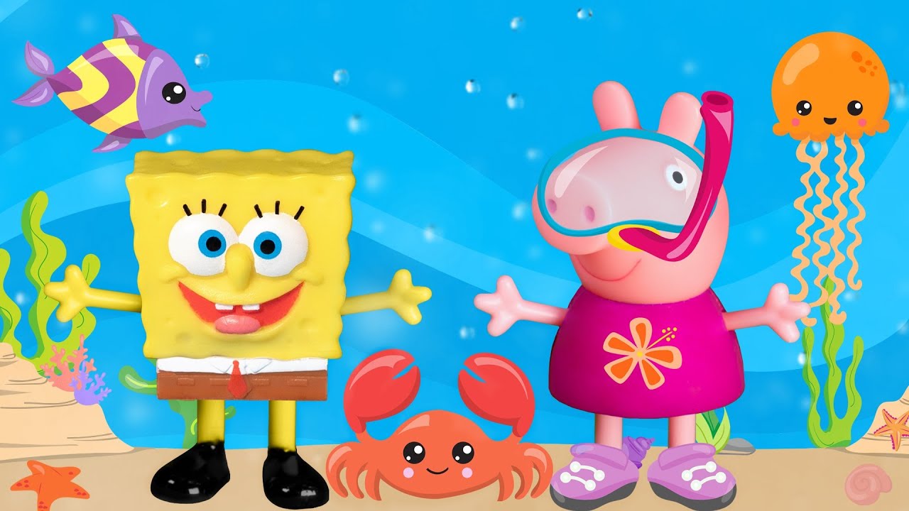 Toy Learning Video for Kids | Peppa Pigs Underwater Adventure | 5 min ...