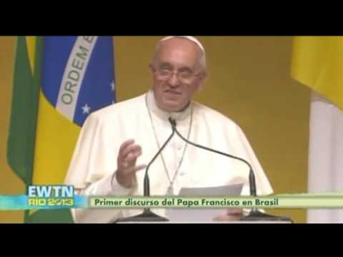 Primer discurso del Papa Francisco en Brasil JMJ 2013 - YouTube
