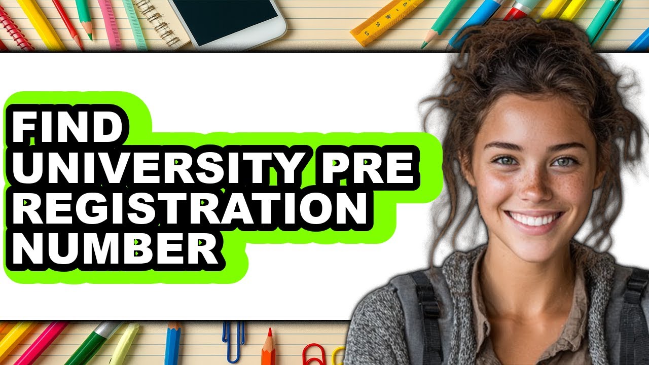 How to Find University Pre Registration Number 2025 (Only Way) - YouTube