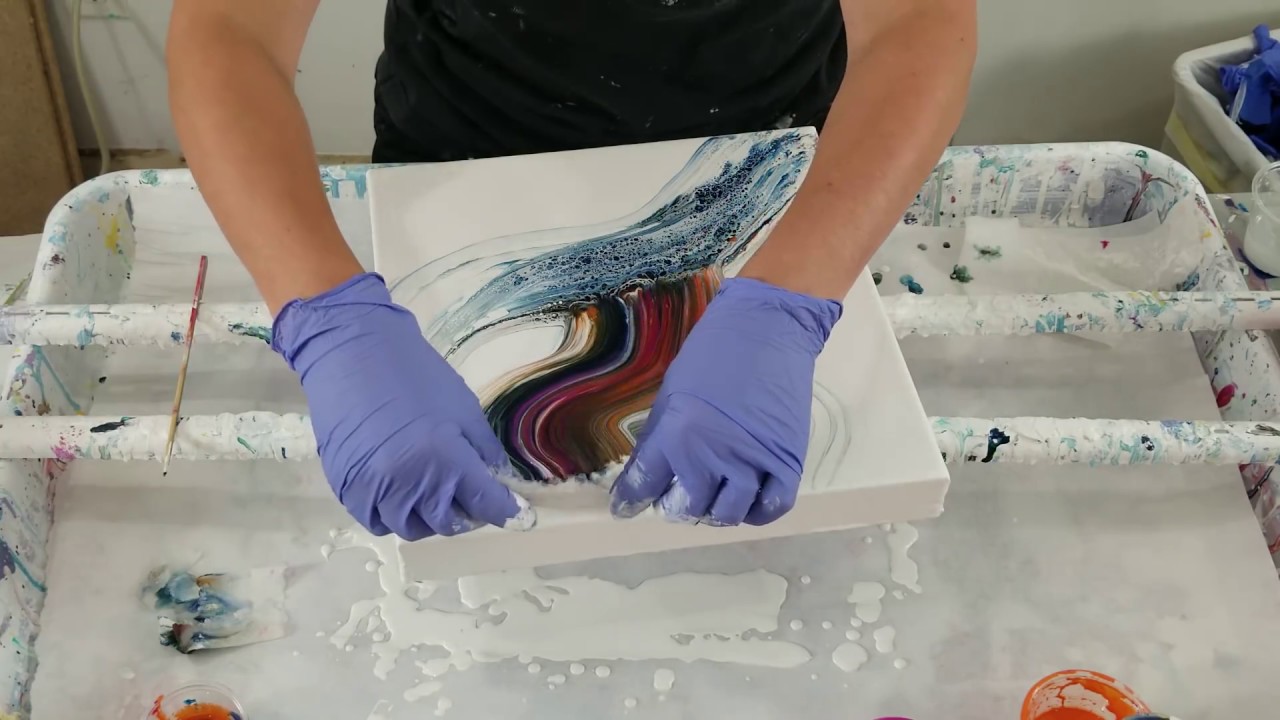 (358) Acrylic swipe with a wet paper towel - YouTube