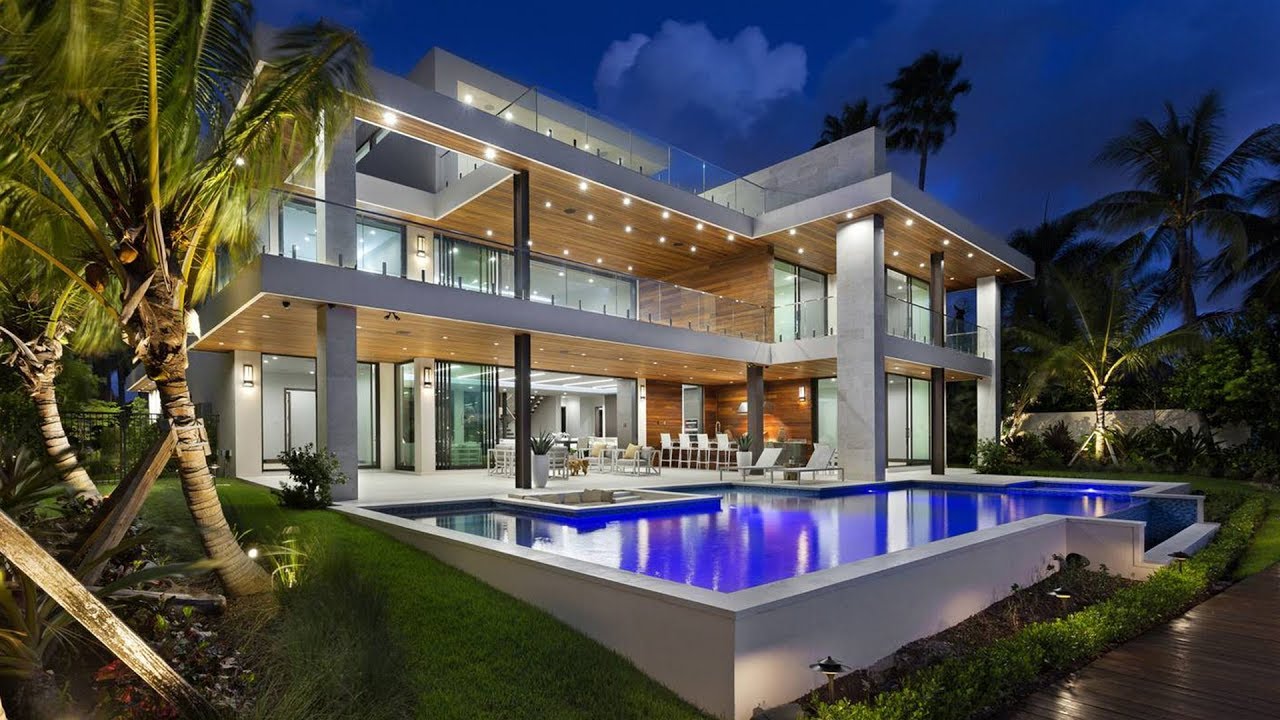 Florida Modern Mansion | 1408 West Lake Drive Fort Lauderdale, FL - YouTube