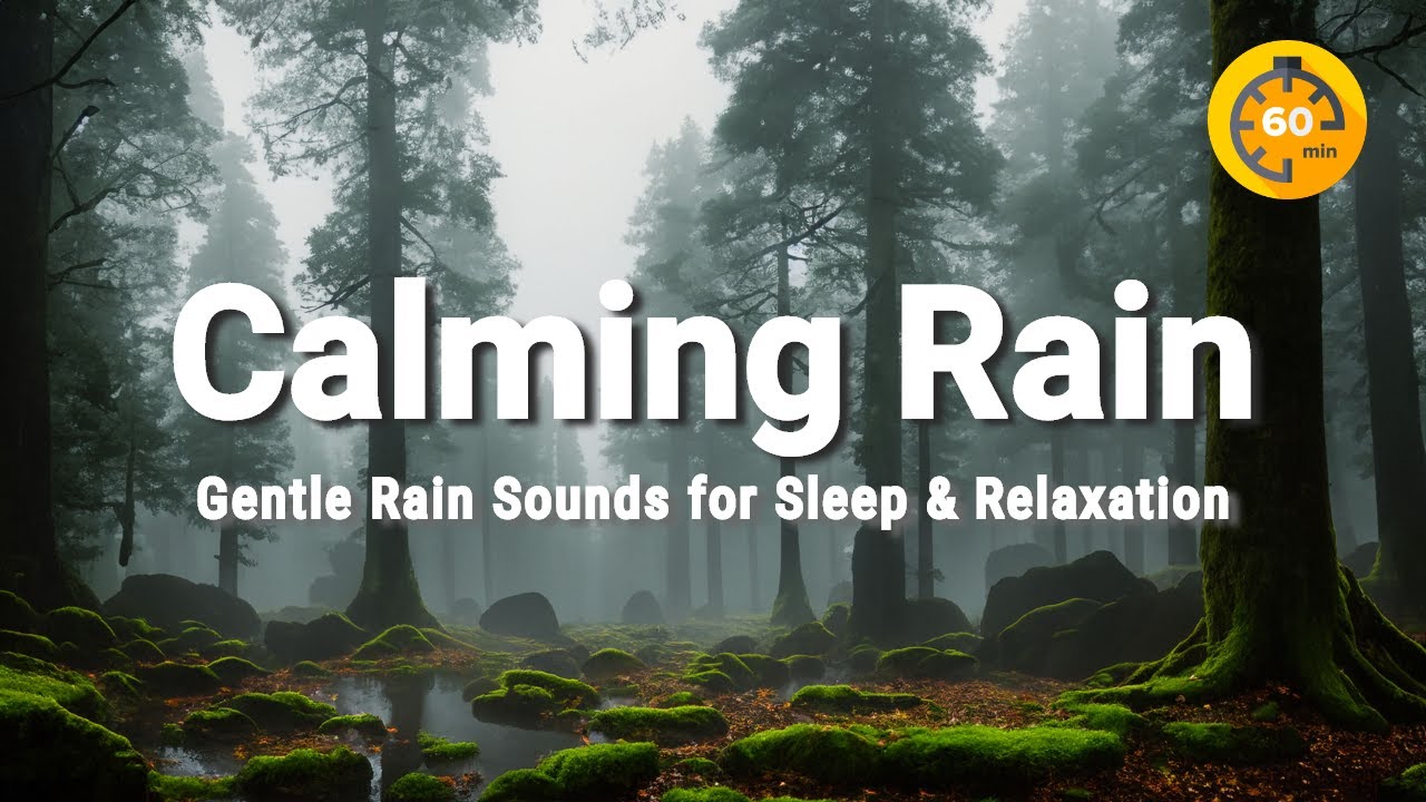 Calming Rain in a Forest at Night | 1 Hour of Gentle Rain Sounds for ...