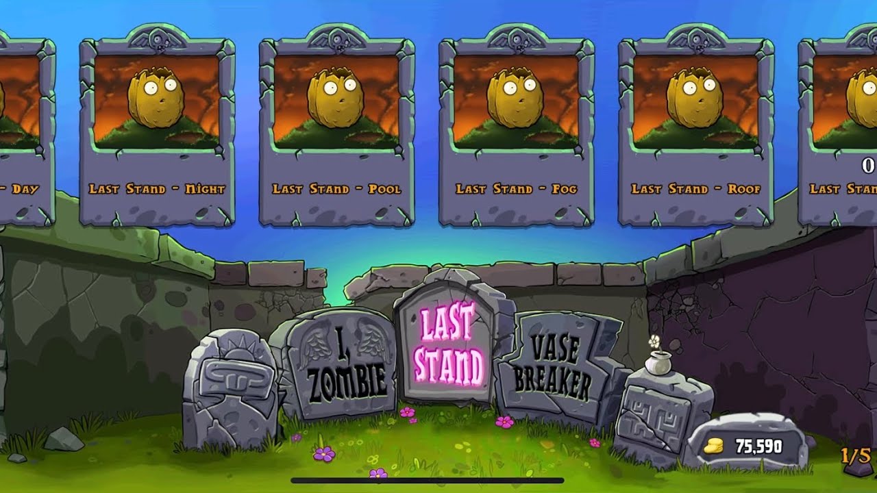 Last Stand Night 1-5 in Plants vs Zombies - YouTube