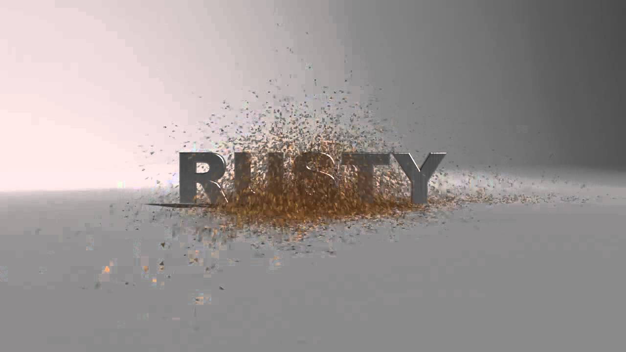 3ds max rust text particle effect - YouTube