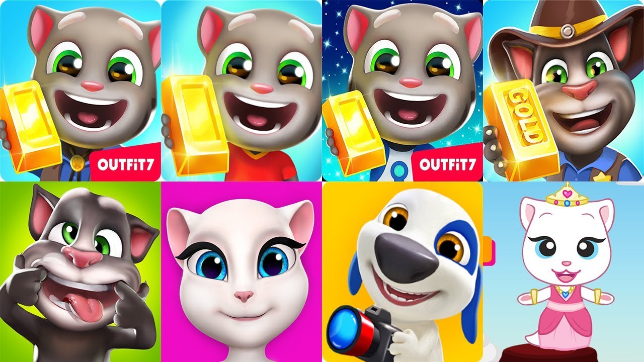 Talking Tom Gold Run - My Talking Angela vs My Talking Tom vs Talking ...