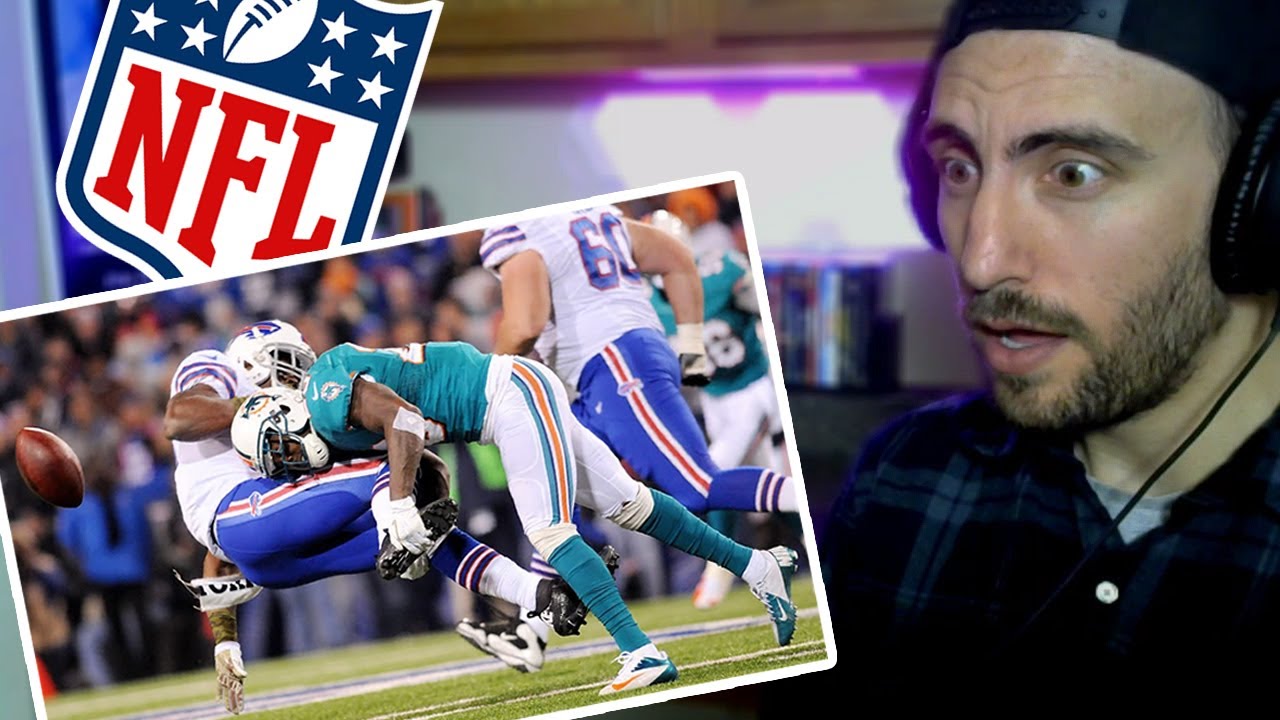 MLB Fan Reacts to Biggest NFL Football Hits Ever - YouTube