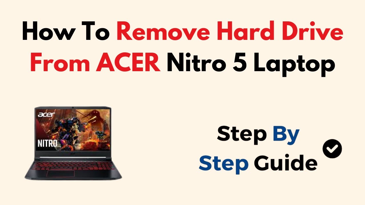 How To Remove Hard Drive From ACER Nitro 5 Laptop - YouTube