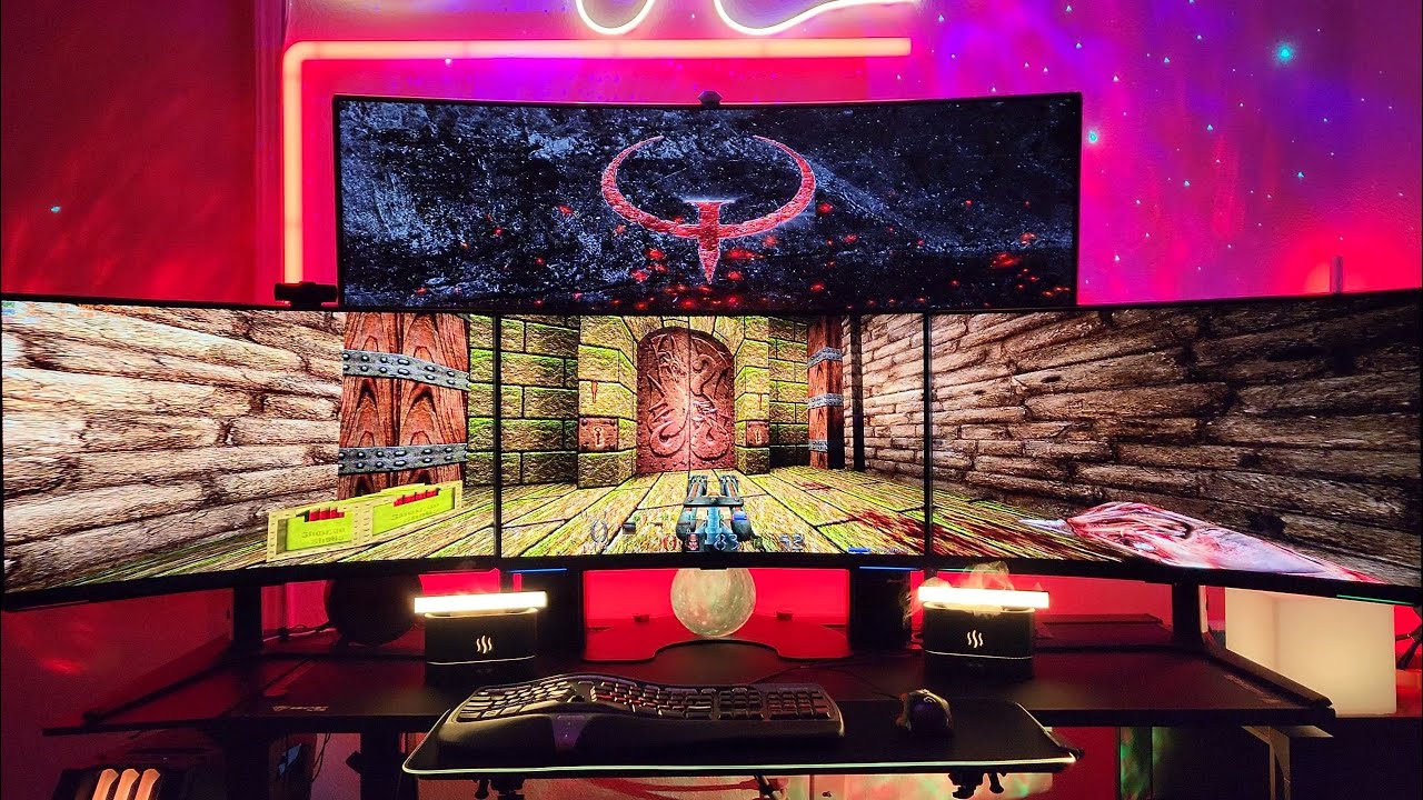 Quake (1996) - Triple 4K Monitor - RTX 3090 FTW3 Ultra - Ultimate RGB ...
