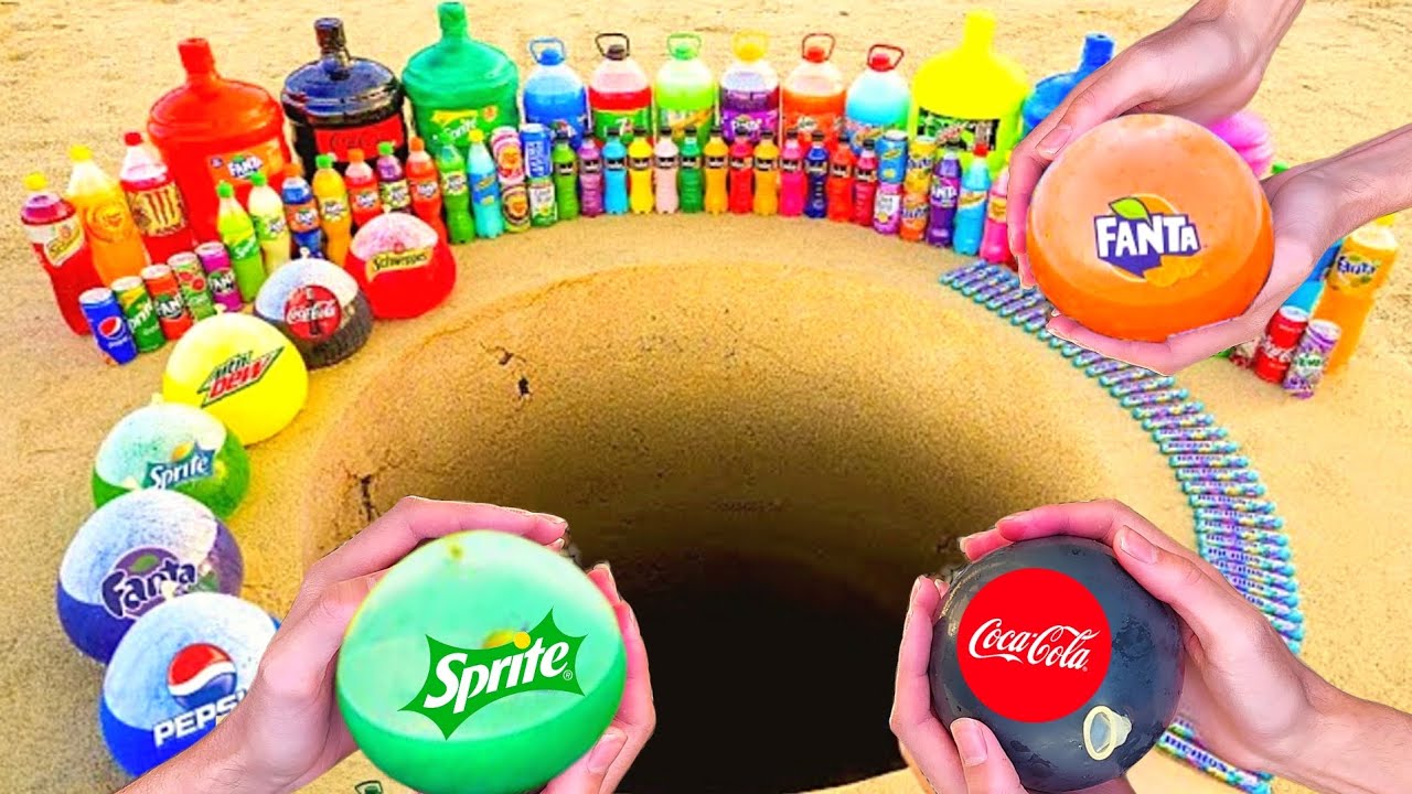 TOP 9 LOCO EXPERIMENTOS: ¡Coca-Cola, Sprite, Fanta, BALLOONS ...