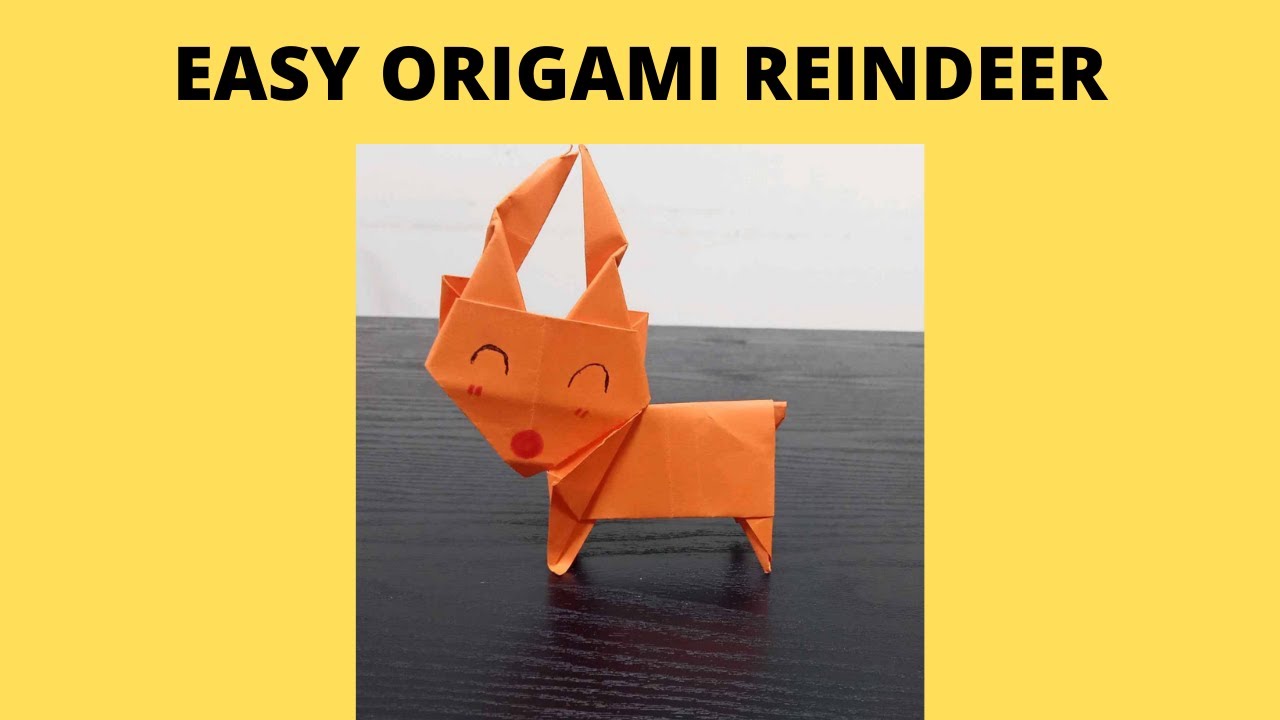 HOW TO MAKE ORIGAMI REINDEER I EASY ORIGAMI I CHRISTMAS - YouTube