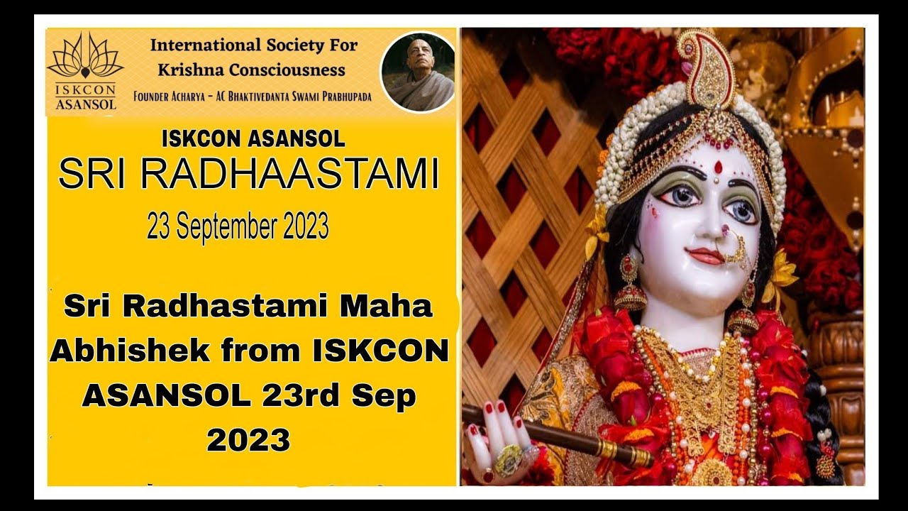 Sri Radhastami Maha Abhishek from ISKCON ASANSOL 23rd Sep 2023 - YouTube