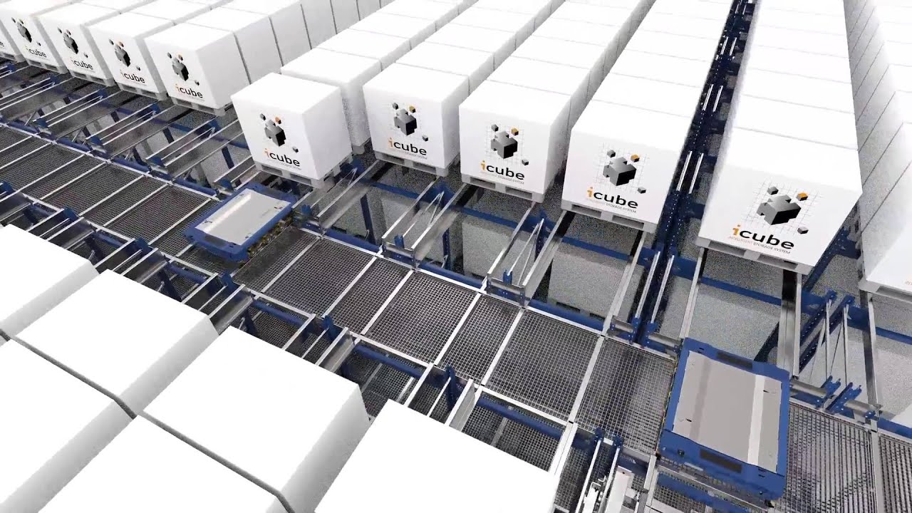 iCube - Automatic pallet storage system - YouTube