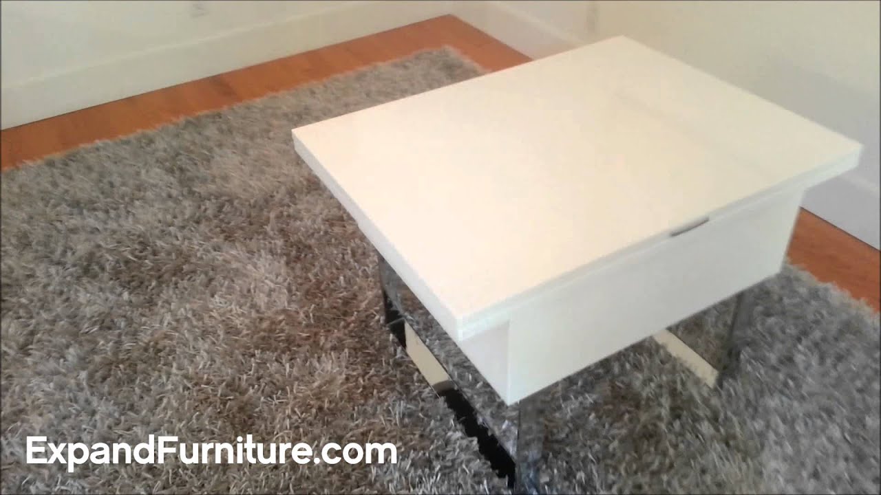 Space saving table demonstration. Lifting and folding. By Expand ...