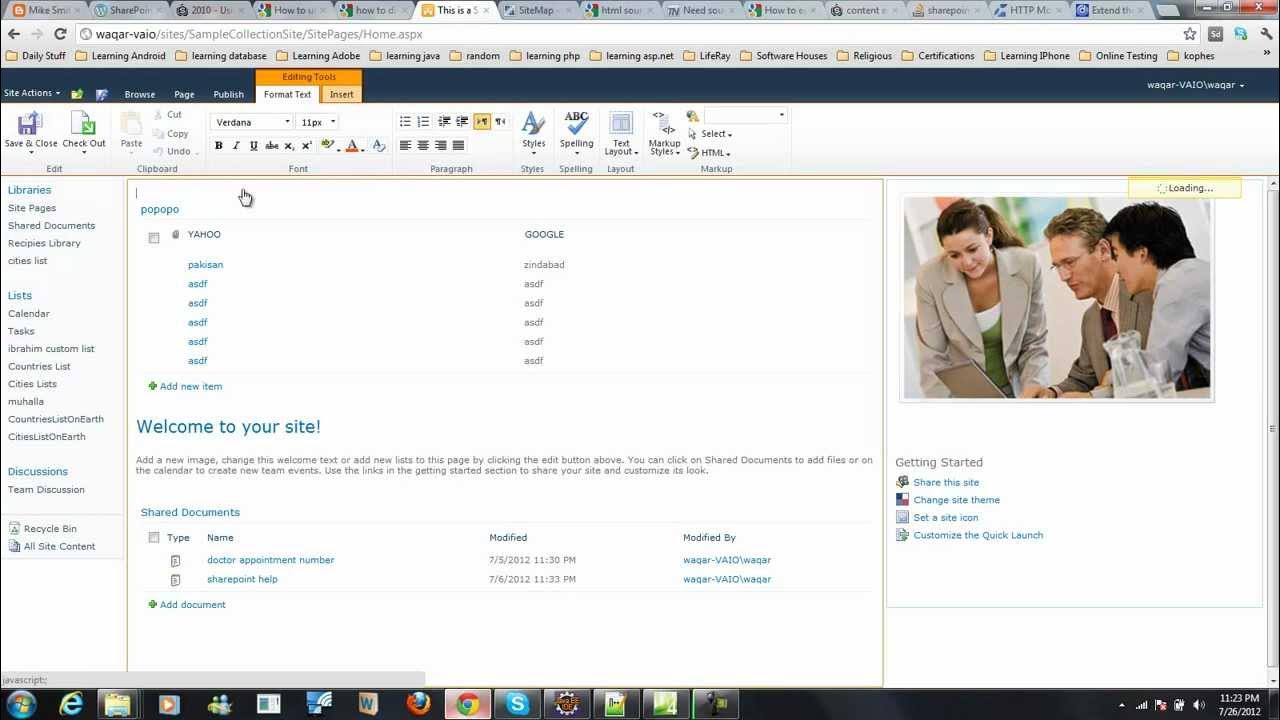 How to edit HTML in Sharepoint 2010 - YouTube