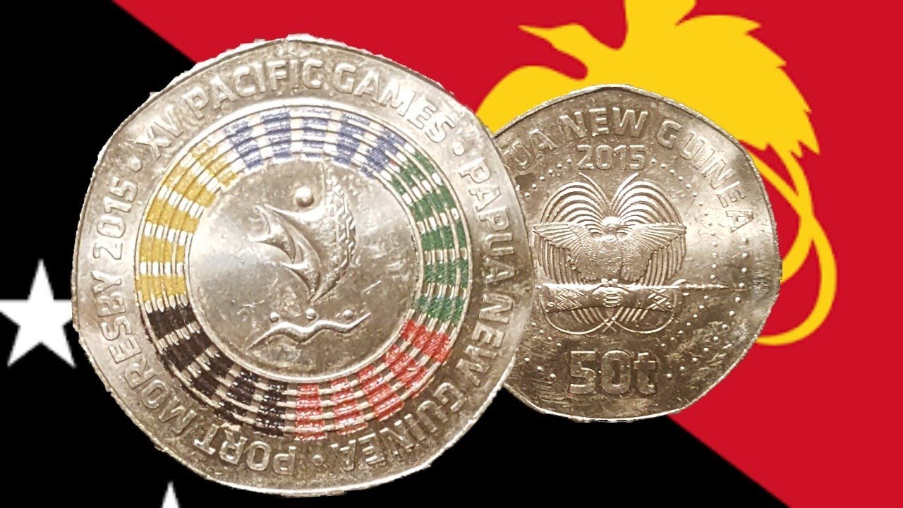 Papua New Guinea commemorative 50 toea coloured coin - YouTube