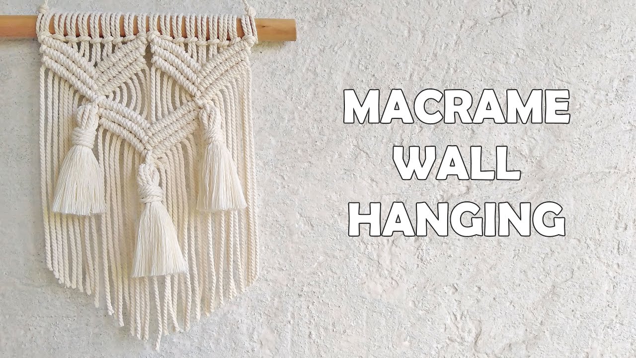Macrame wall hanging | Small macrame wall hanging - YouTube