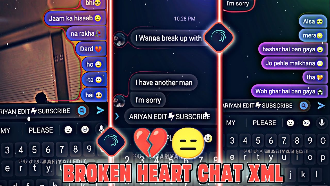 MESSENGER BROKEN HEART CHAT XML 🙂 MUJHE PEENE DE - XML PRESENT ...