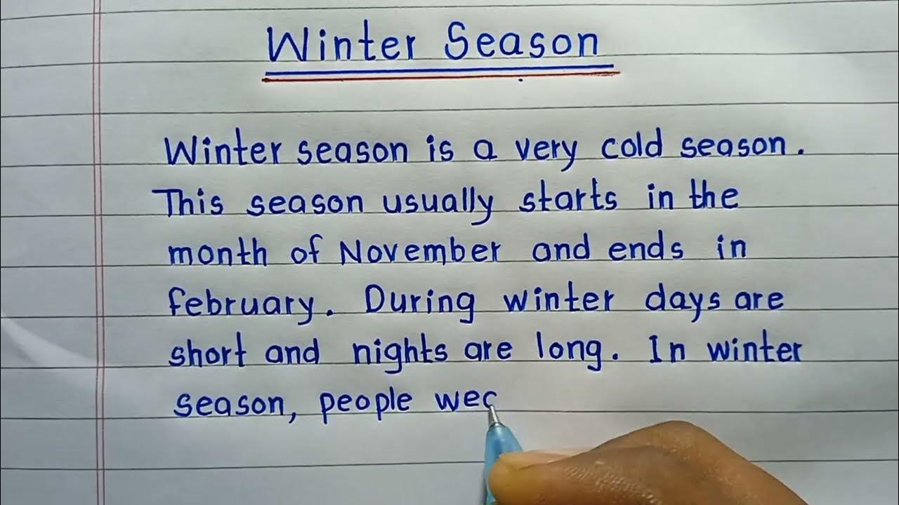 Winter Season essay || Essay on Winter season in English || Short essay ...