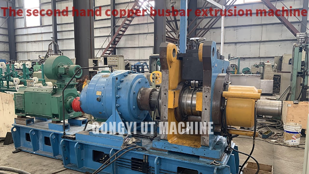Second hand copper/ aluminum busbar extrusion press machine - YouTube