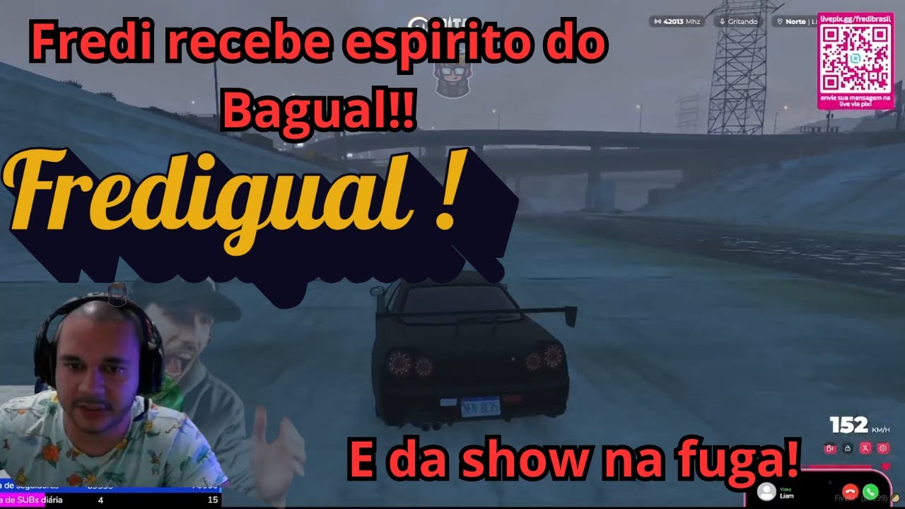 Fredi Brasil fez uma jojô e deu show na fuga ! baixou o espirito ...