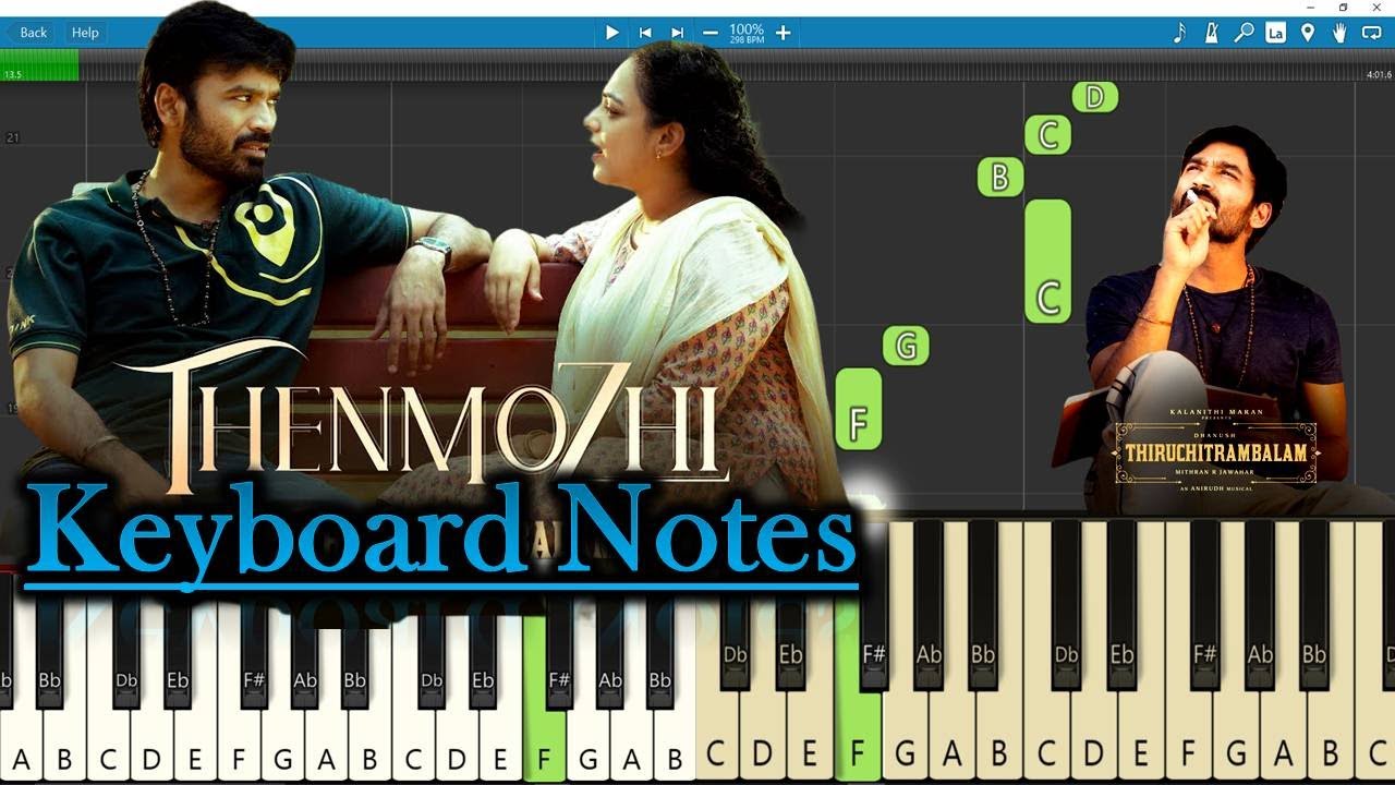 Thenmozhi Song Keyboard Notes | Anirudh | Dhanush | Thiruchitrambalam ...