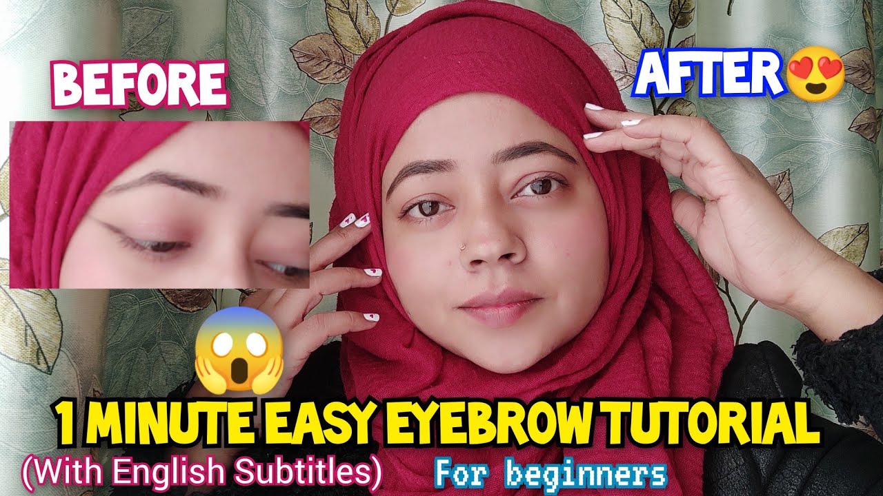 Easy Eyebrow Tutorial {In English Subtitles } 😍 Eyebrows for Beginners #eyebrowtutorial # ...