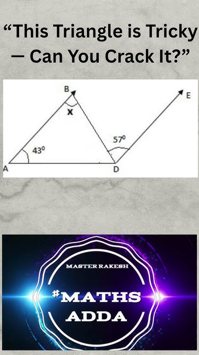 This Triangle is Tricky – Can You Crack It? 🔺 - YouTube