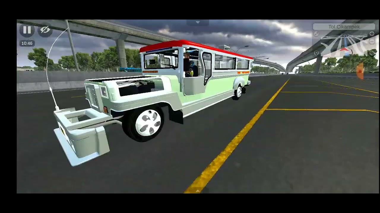 Jeepney Express (Without Door) (Tol. Cikampek) Bussid - YouTube