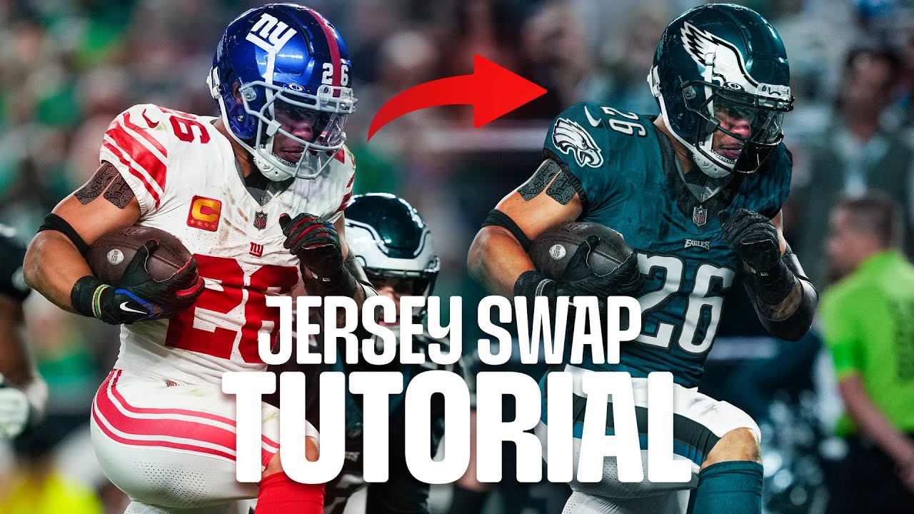 How To Make A NFL Jersey Swap | Photoshop Tutorial | Dsgnsbyrc - YouTube