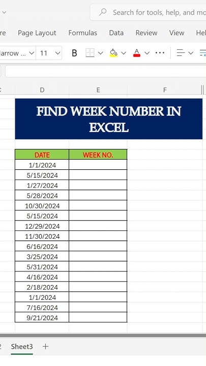 How to Find Week Number in Excel: Simple Formula for Quick Results # ...