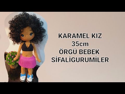 AMIGURUM BLACK DOLL SİYAHİ BEBEK 35cm #amigurumibebek #amigurumisiyahibebek