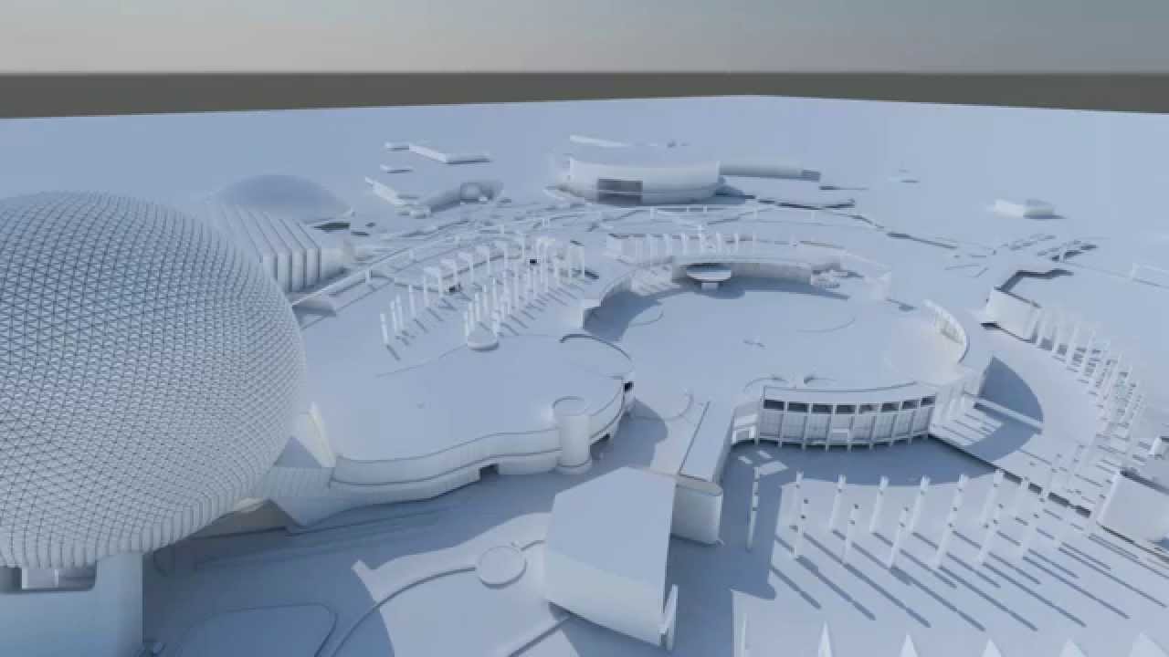Epcot 3D model - [wipReel #005] March 2015 - YouTube