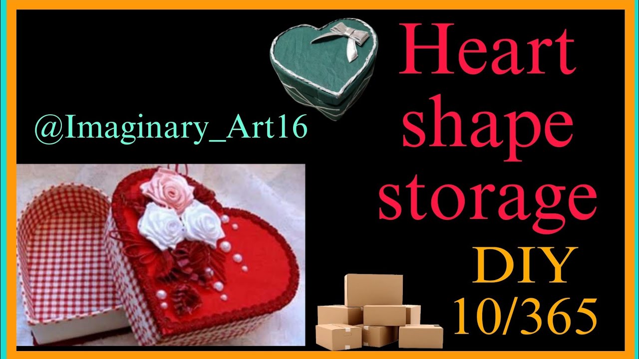 how to make heart shaped box with cardboard/DIY -How to make Jewelry ...