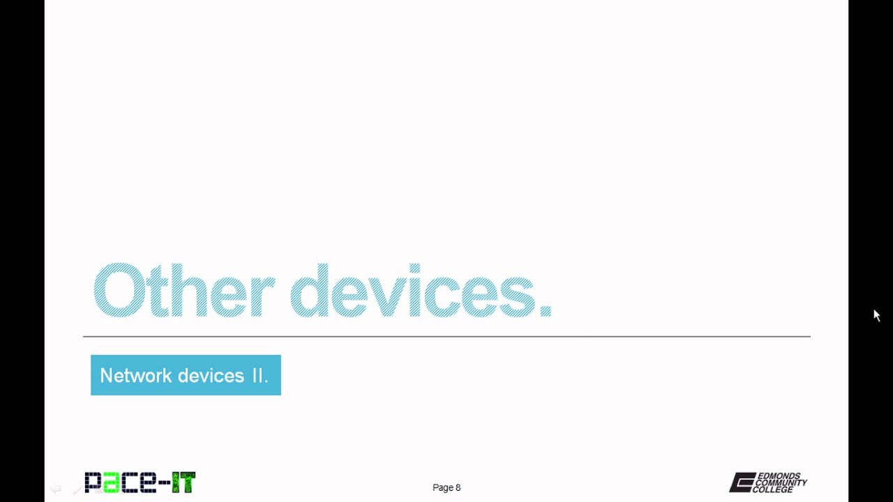 PACE-IT: Network Devices (Part 2) - YouTube