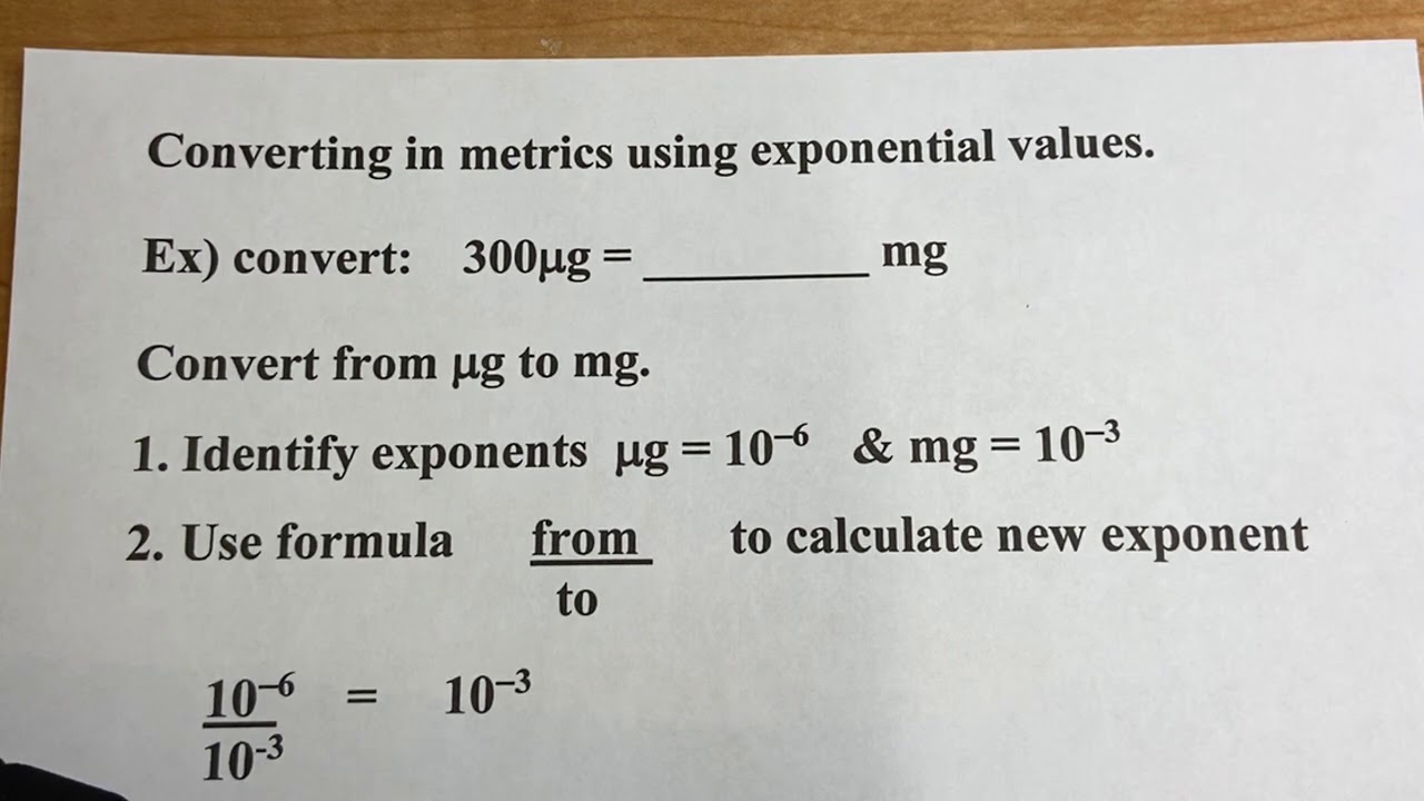 Metric conversion notes - YouTube