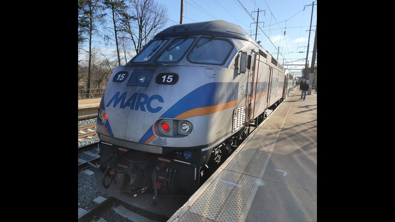 MARC HD: Riding behind an MP36 PH-3C on Penn Line train 520 - YouTube