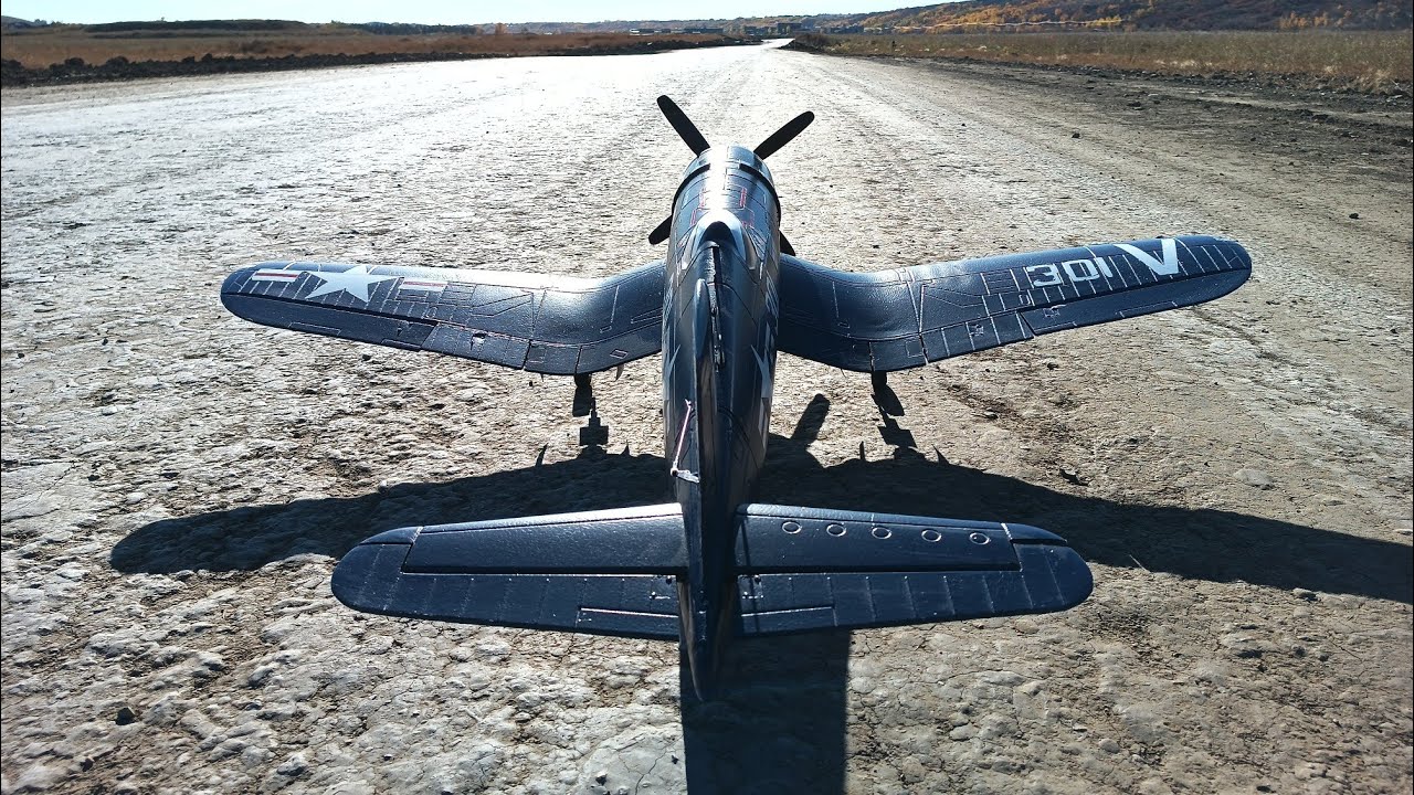 Vought F4U Corsair FMS Landing gear failure - YouTube