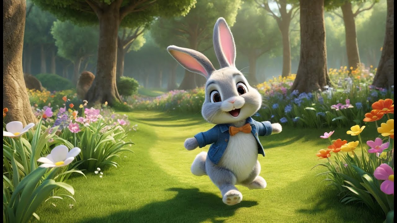 Five Little Bunnies Jumping on the Ground | Funny Bunny Song for Kids ...