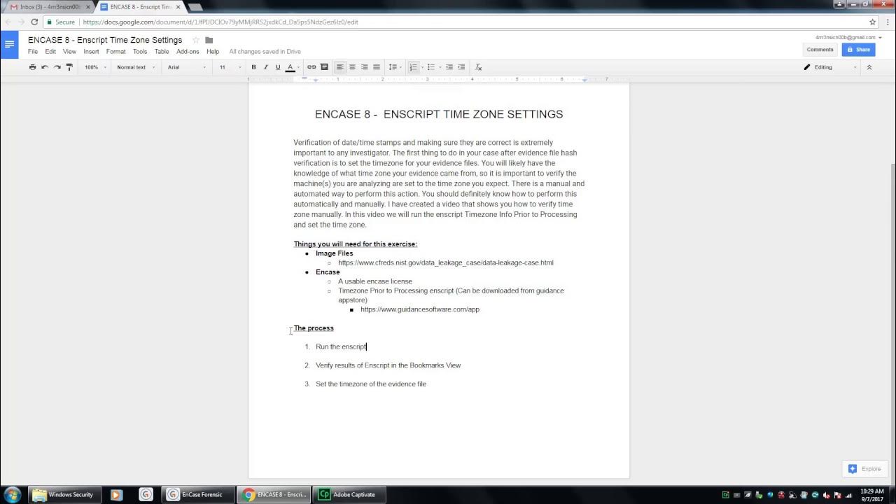 ENCASE 8 - Enscript Timezone Settings - YouTube