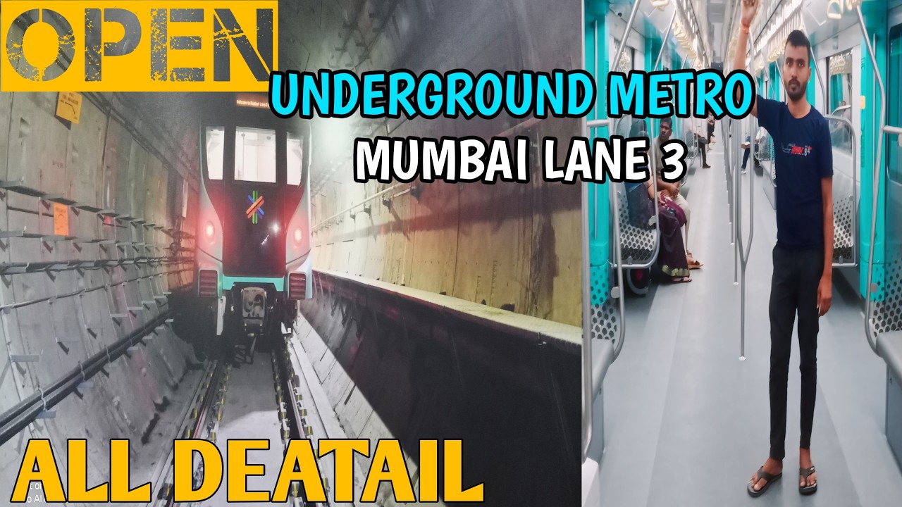 New opening underground metro mumbai 🚇🚇||underground metro mumbai line ...