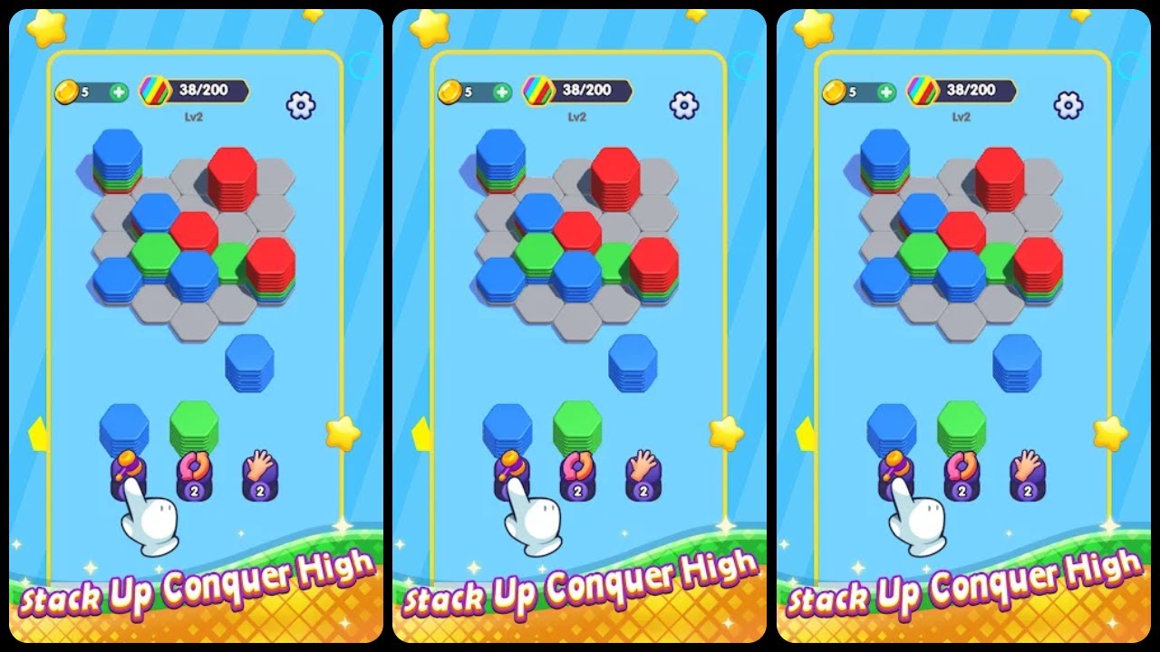 Hex Tower - Hive Stack Mobile Game | Gameplay Android - YouTube