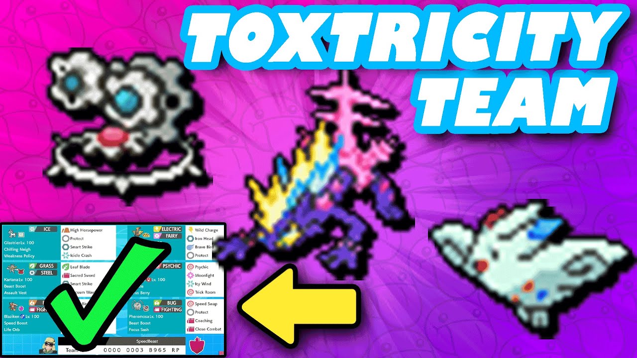 This SERIES 9 GMAX TOXTRICITY TEAM is an A PLUS!! 🎸 Pokemon Sword ...