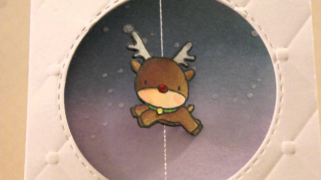 Reindeer Spinner Christmas Card - YouTube