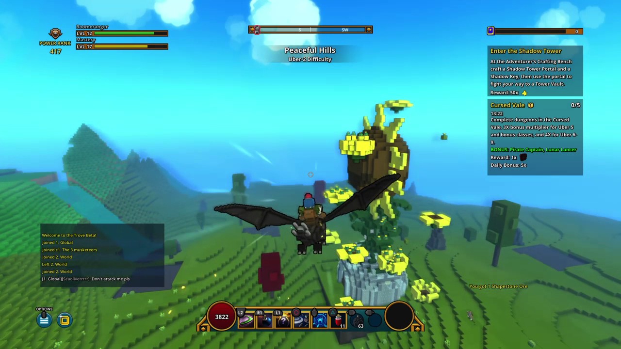 Trove how to reach level 20 in 5 / 10 mins. - YouTube